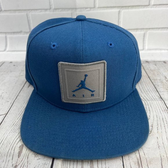 Jordan | Accessories | Air Jordan True Jumpman Hat Snap Back Cap Blue ...